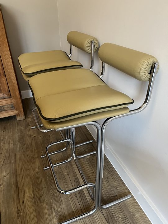 Pieff Eleganza Bar Stools in Green/Grey x 3 - MRS FOX